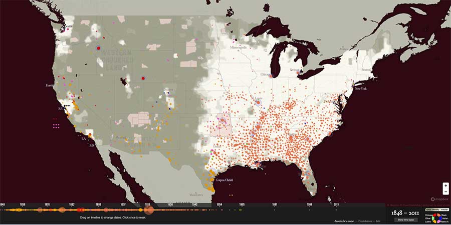 Map of Lynchings - Tools For Racial Justice